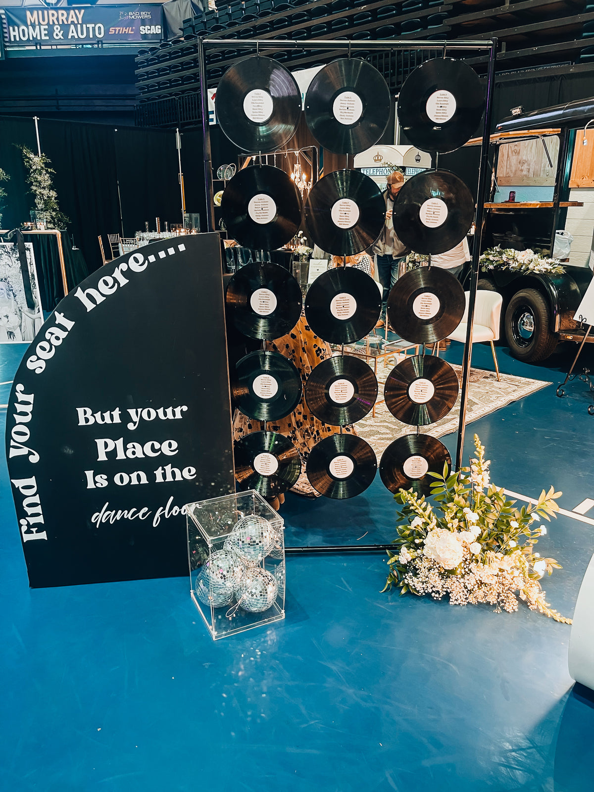 Record seating chart with arch– The Gathered Event Company