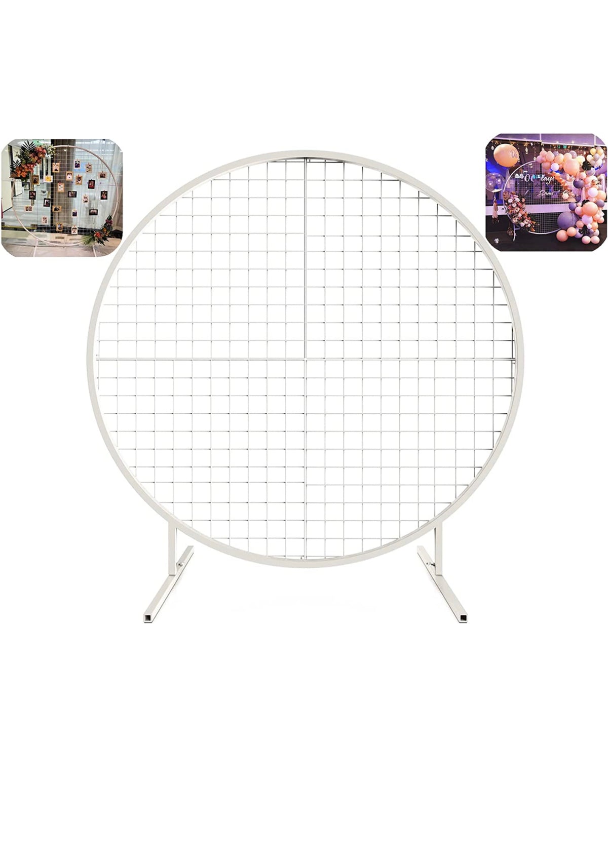 White Circle Grid backdrop– The Gathered Event Company